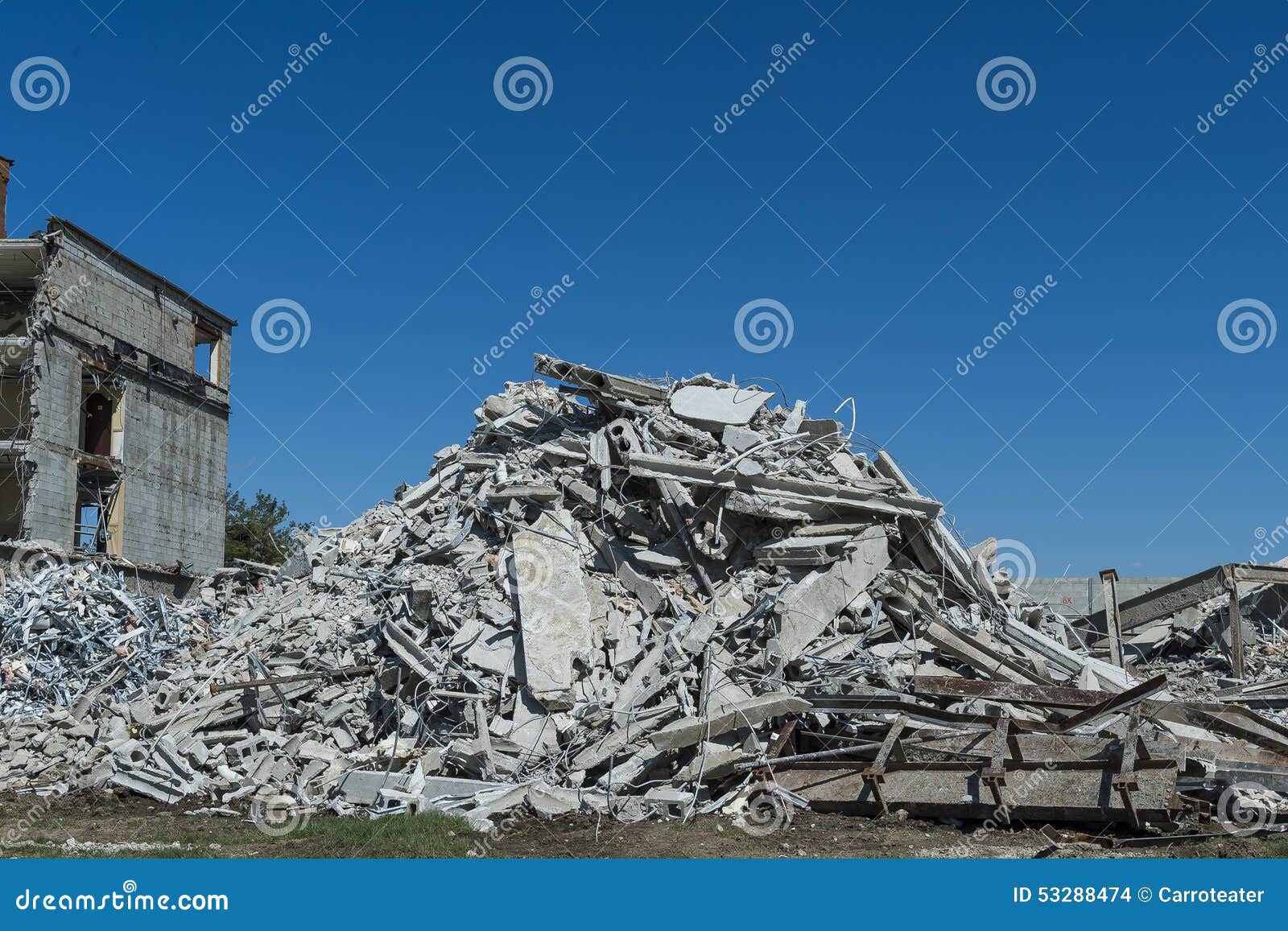 Demolition stock photo. Image of disassemble, industrial - 53288474