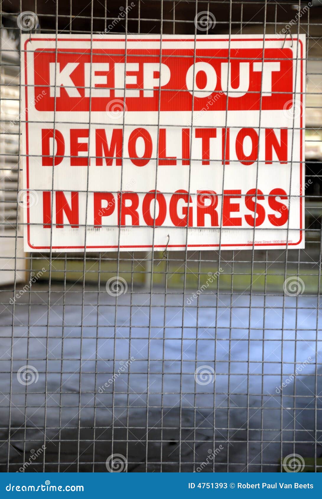 Demolition sign stock image. Image of sign, warn, notice - 4751393