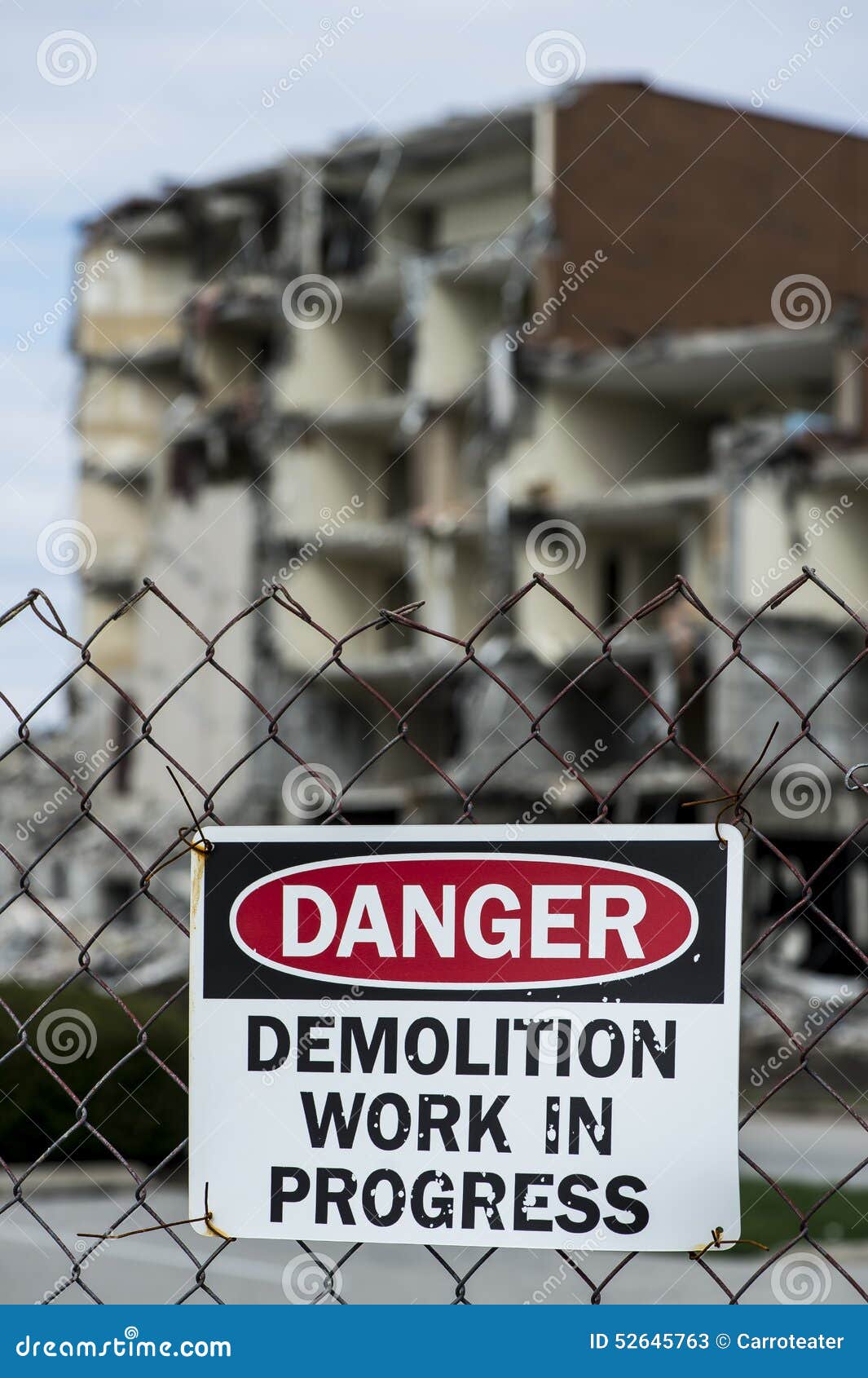 Demolition stock image. Image of abandoned, build, industrial - 52645763