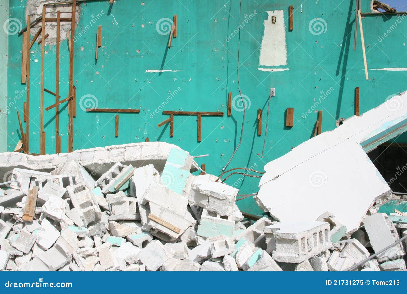 Demolition work stock image. Image of concrete, destruction - 21731275
