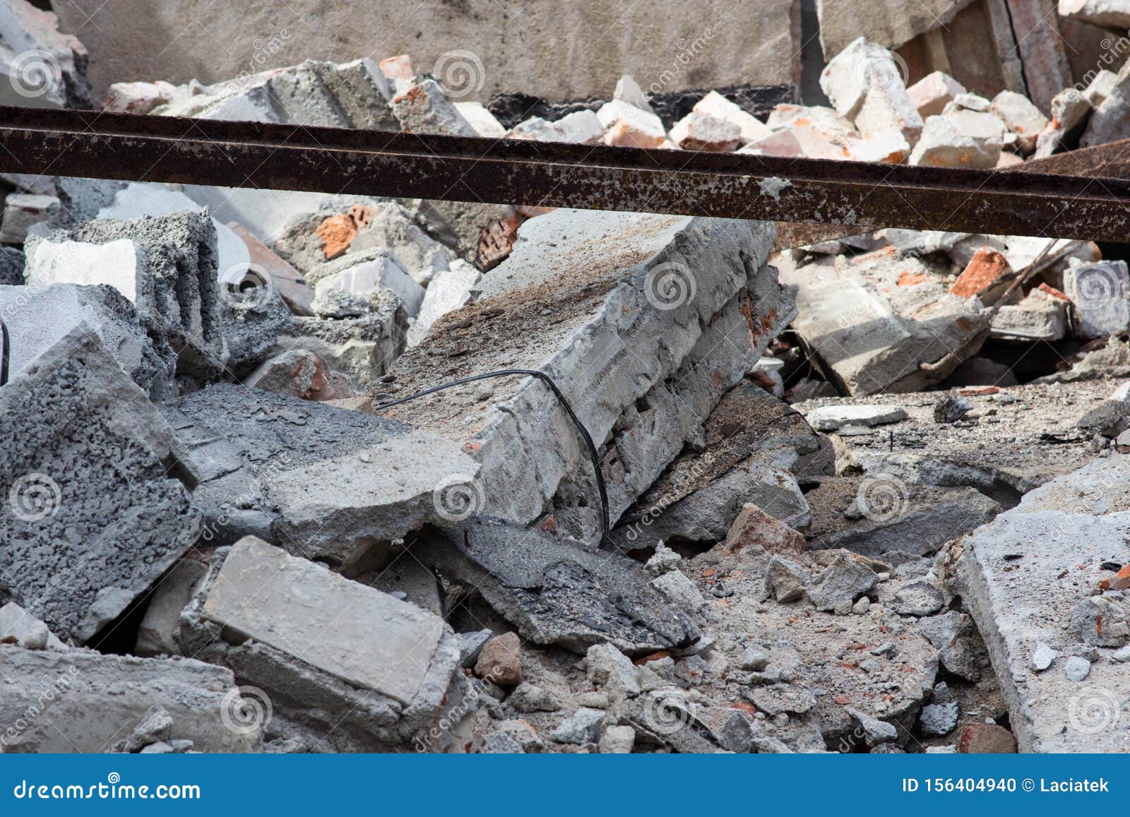 Demolition Work Background - Construction Waste and Debris Stock Photo ...