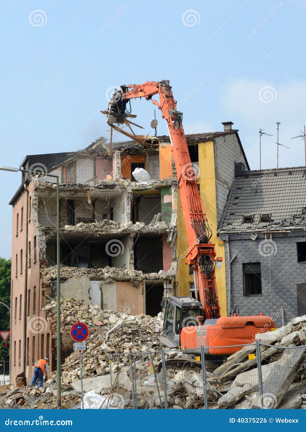 Demolition work stock photo. Image of dispose, machinery - 40375226