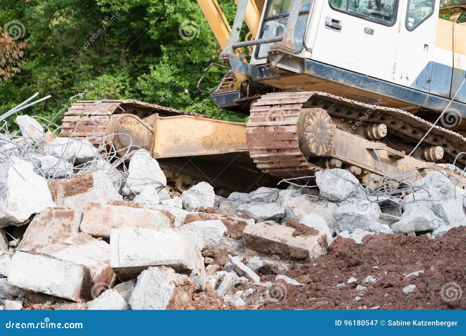 Demolition works stock image. Image of bulldozer, dismantling - 96180547