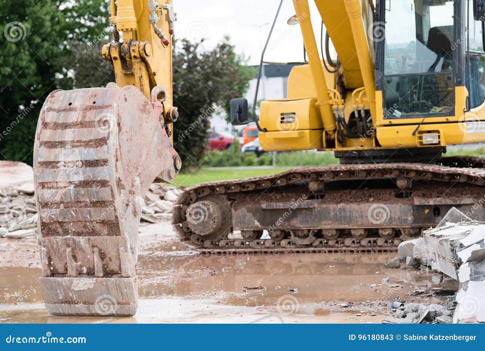 Demolition works stock image. Image of building, brick - 96180843