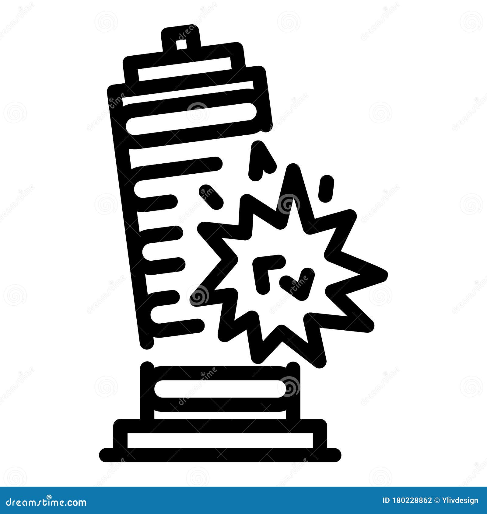 Demolition Wrecking Building Icon, Outline Style Stock Vector ...