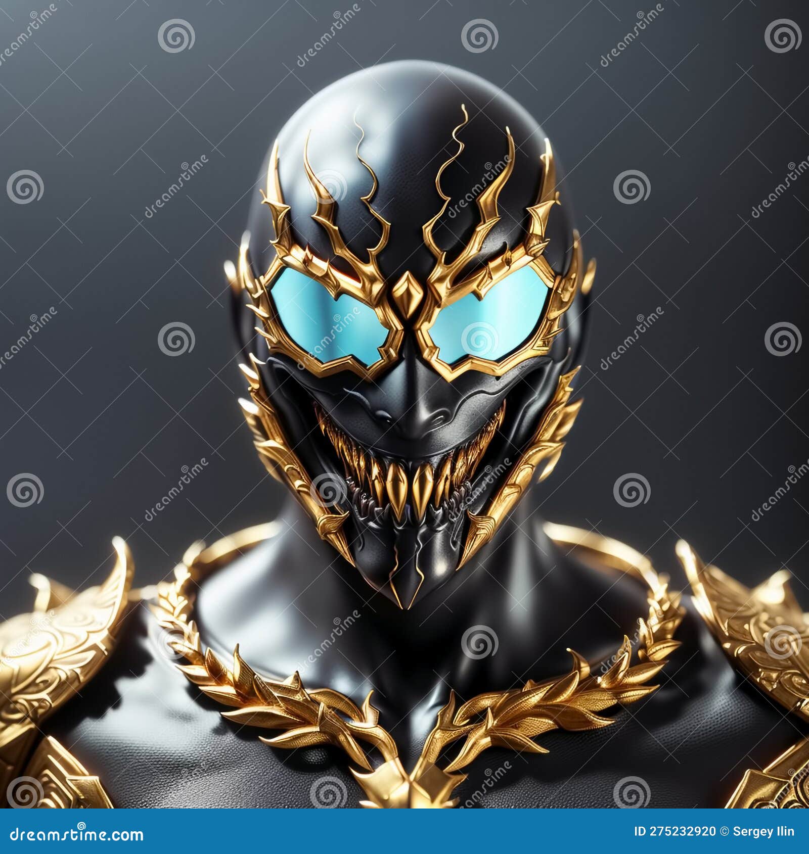 Demon in Armor. Generative AI Stock Illustration - Illustration of ...