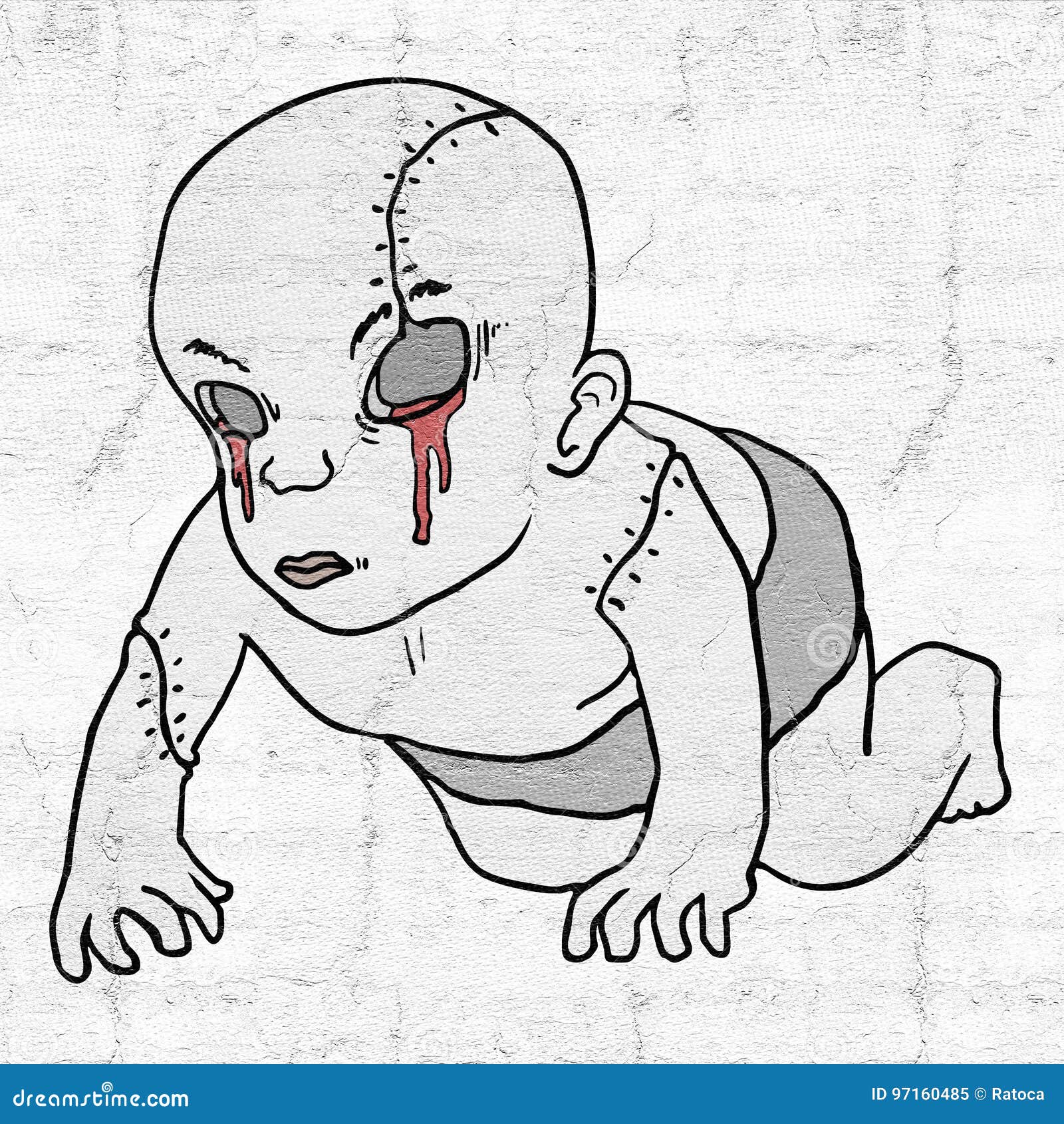 Demon baby stock illustration. Illustration of halloween - 97160485