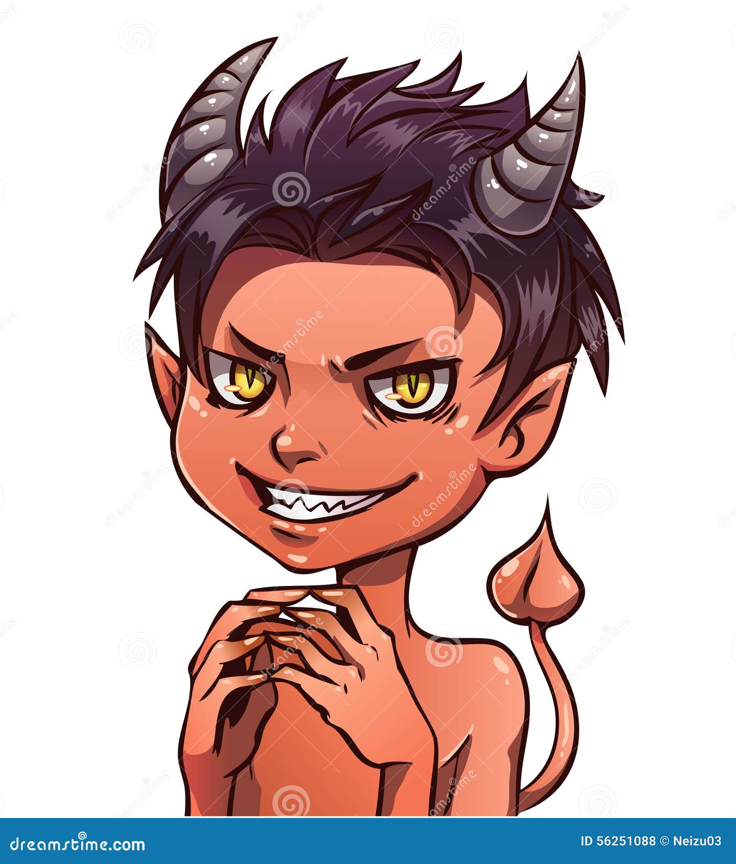 Demon character stock illustration. Illustration of mascot - 56251088