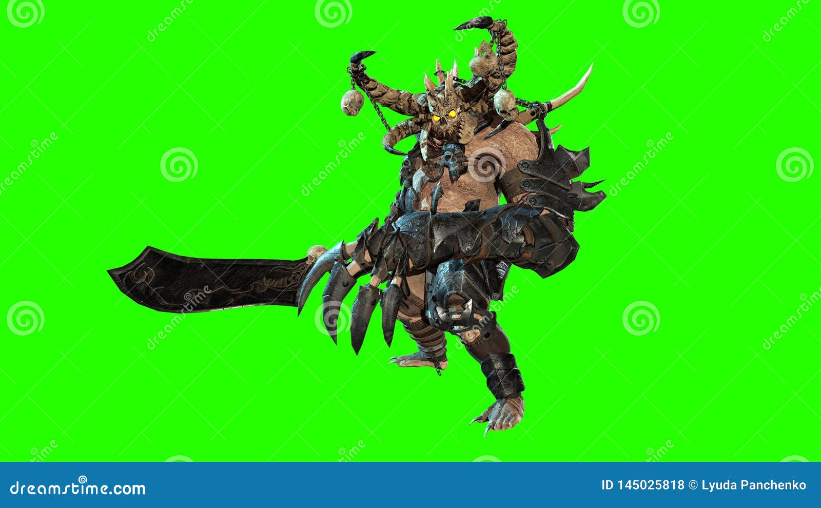 Demon 3d render stock illustration. Illustration of scary - 145025818