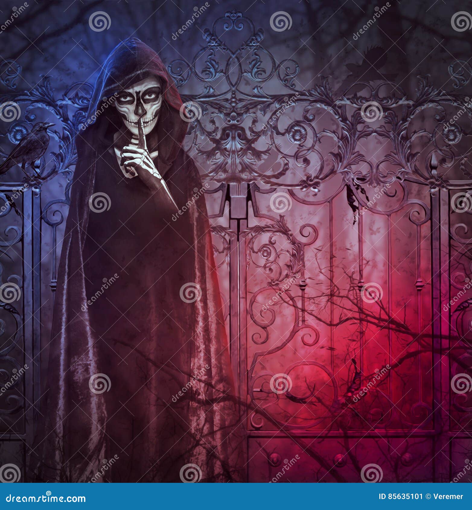 Demon of Darkness. Photomanipulation Concept. Stock Illustration ...