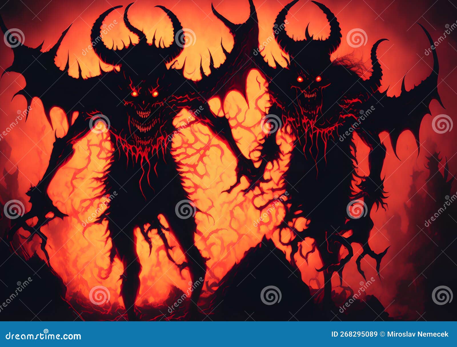 Demon of Death, Generative AI Illustration Stock Illustration ...
