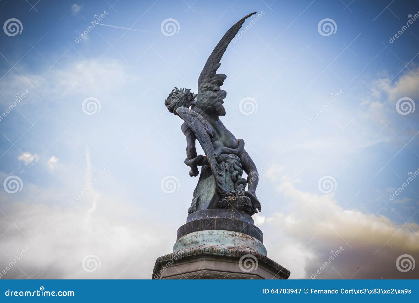 Demon, Devil Figure, Bronze Sculpture With Demonic Gargoyles And ...