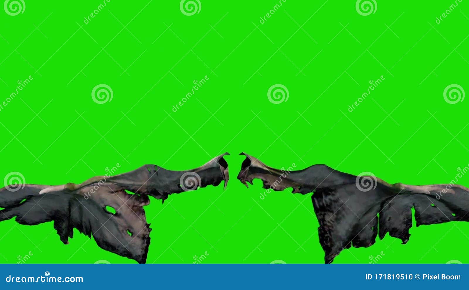 Demon Devil Wings Green Screen Front 3D Renderings Animations Stock ...