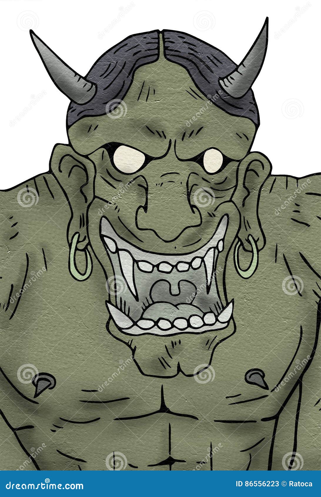 Demon draw stock illustration. Illustration of agony - 86556223