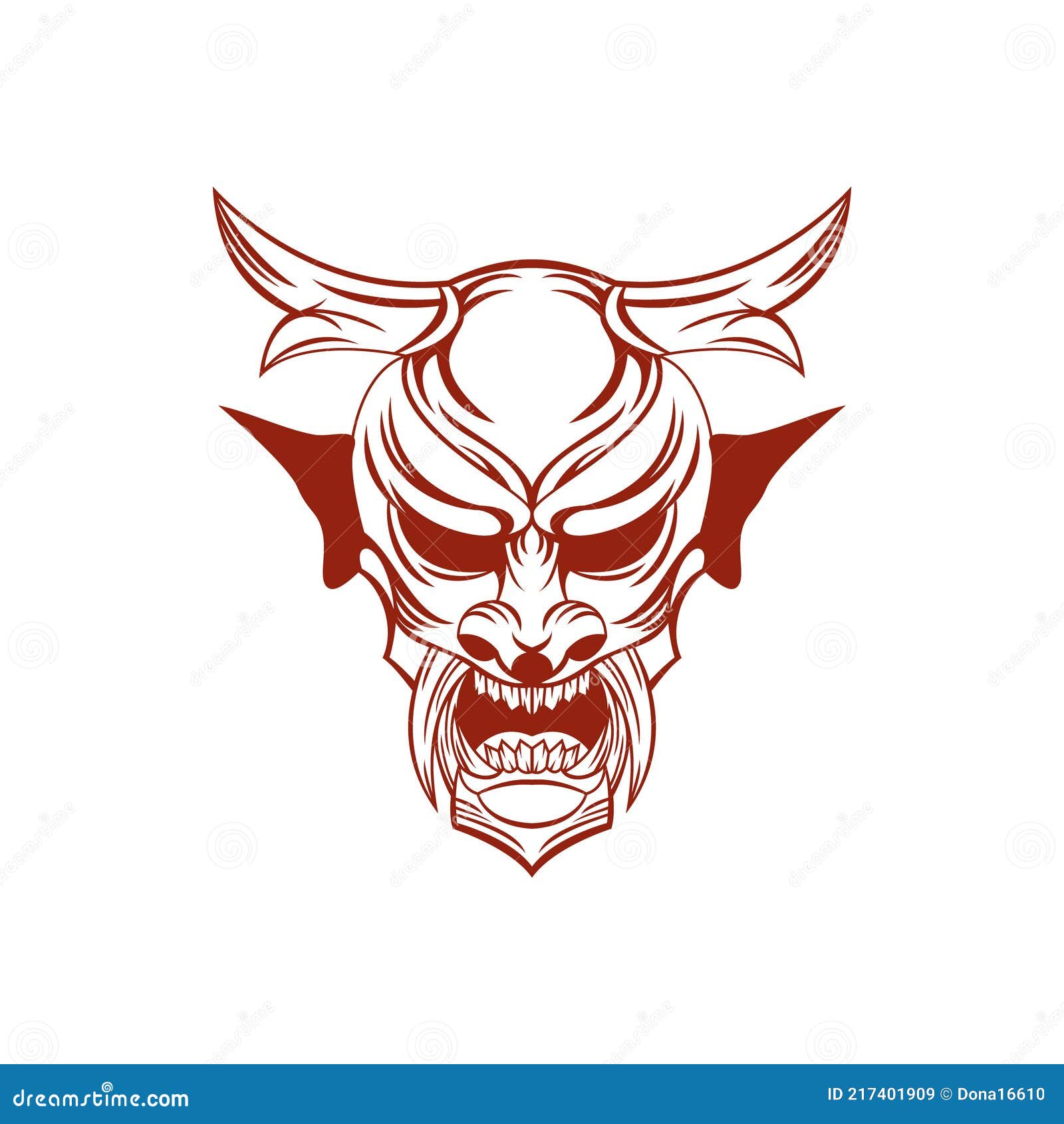 Demon stock vector. Illustration of characters, expression - 217401909