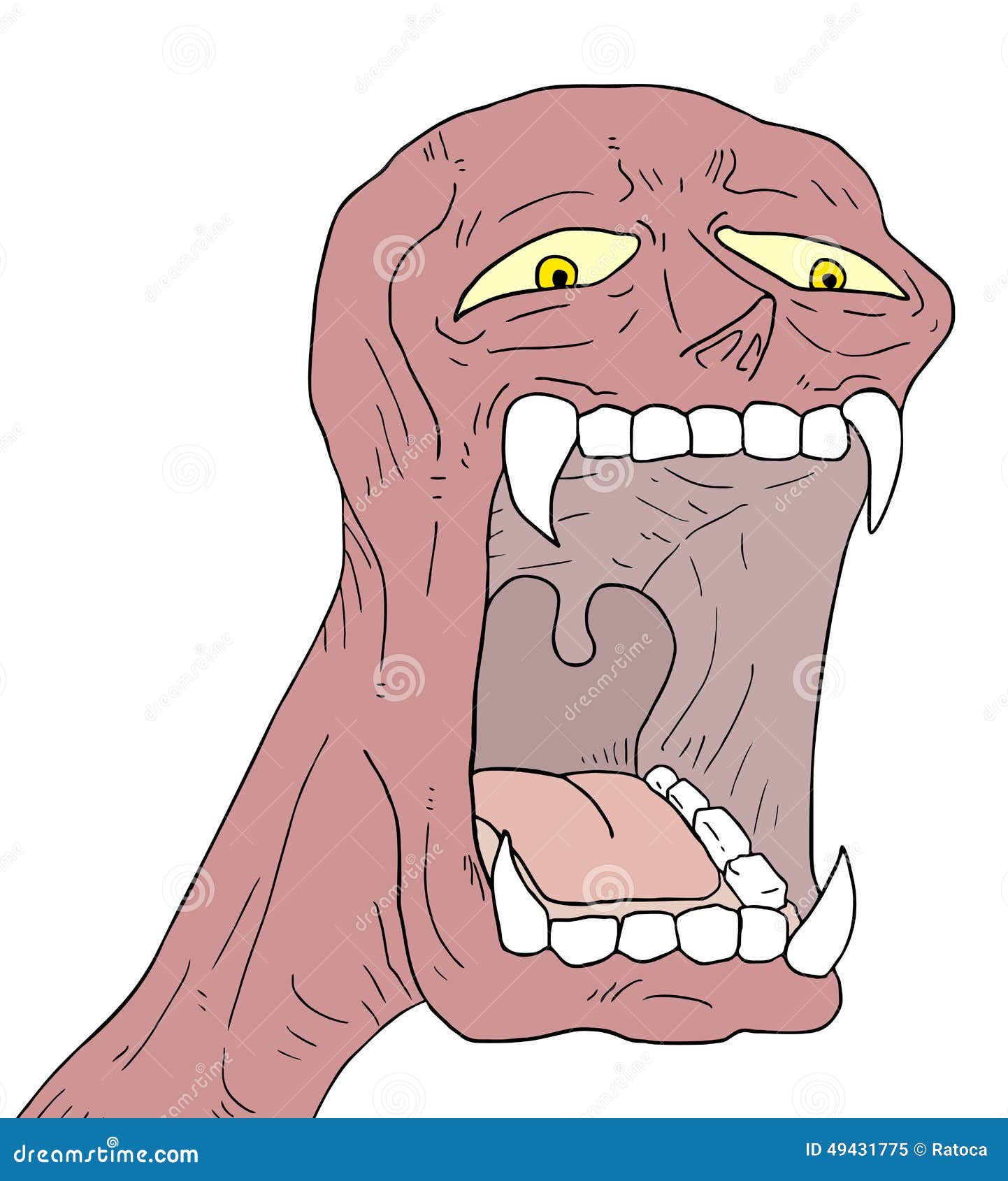 Demon head stock vector. Illustration of scary, dead - 49431775