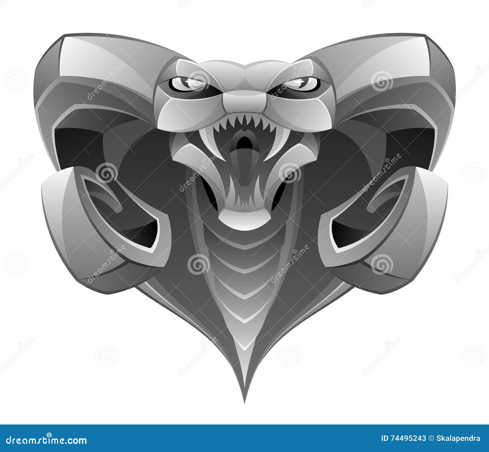 RED DEMON HEAD MASCOT LOGO DESIGN Cartoon Vector | CartoonDealer.com ...