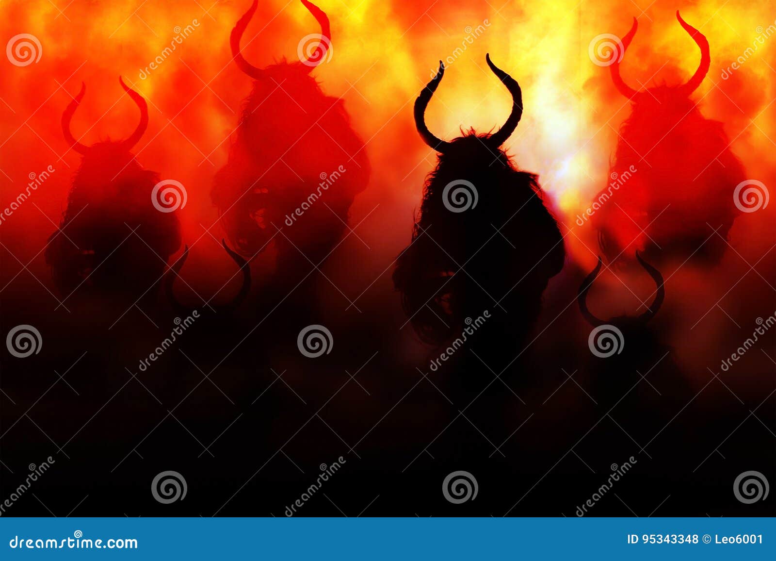 Demon in hell stock photo. Image of demons, long, mask - 95343348