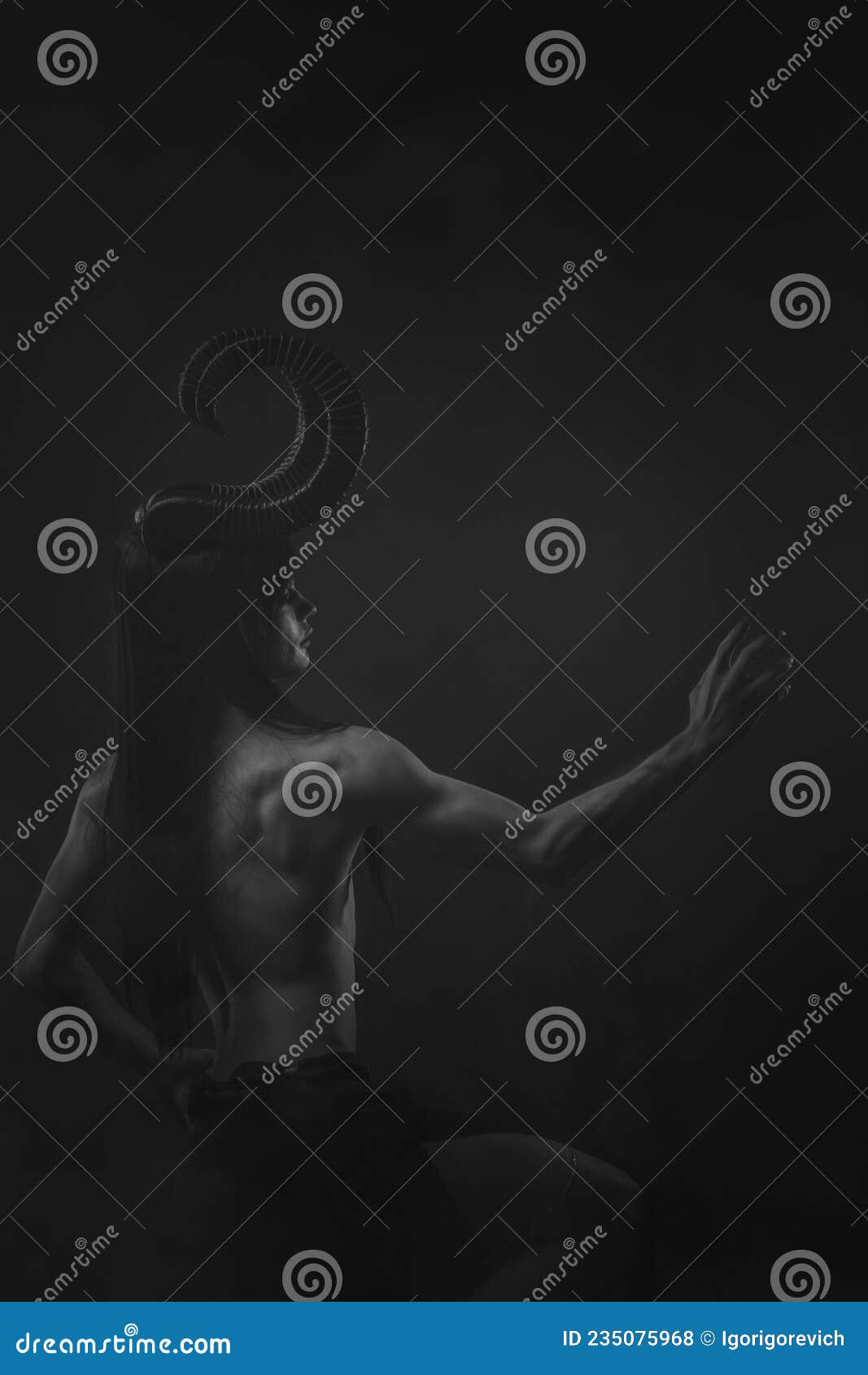 Demon stock photo. Image of aggression, model, fingers - 235075968