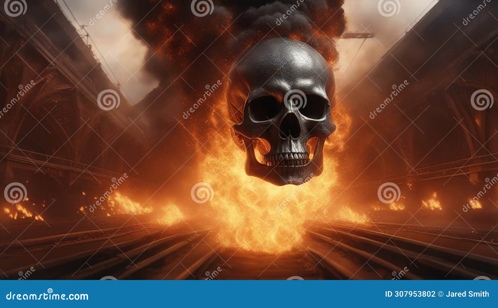 Demon Human Skull in Flames Exploding!!!! Epic Long Hyperdetailed Skull ...