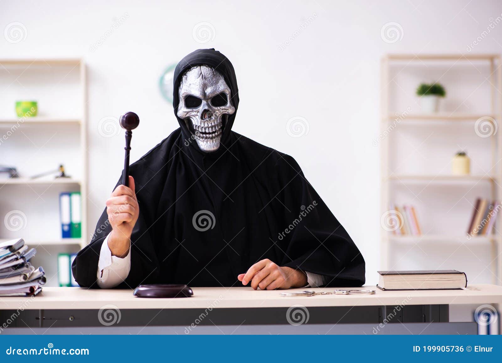 Demon Judge Working in the Courthouse Stock Photo - Image of legally ...