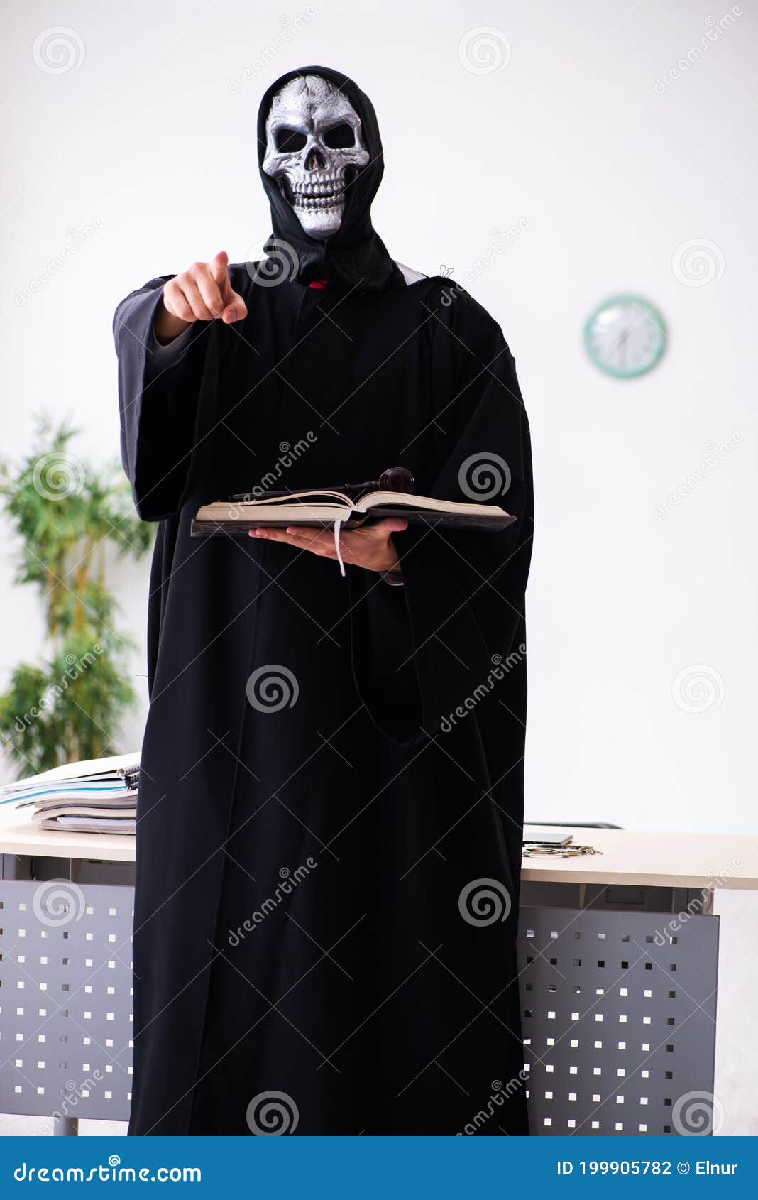 Demon Judge Working in the Courthouse Stock Photo - Image of ...