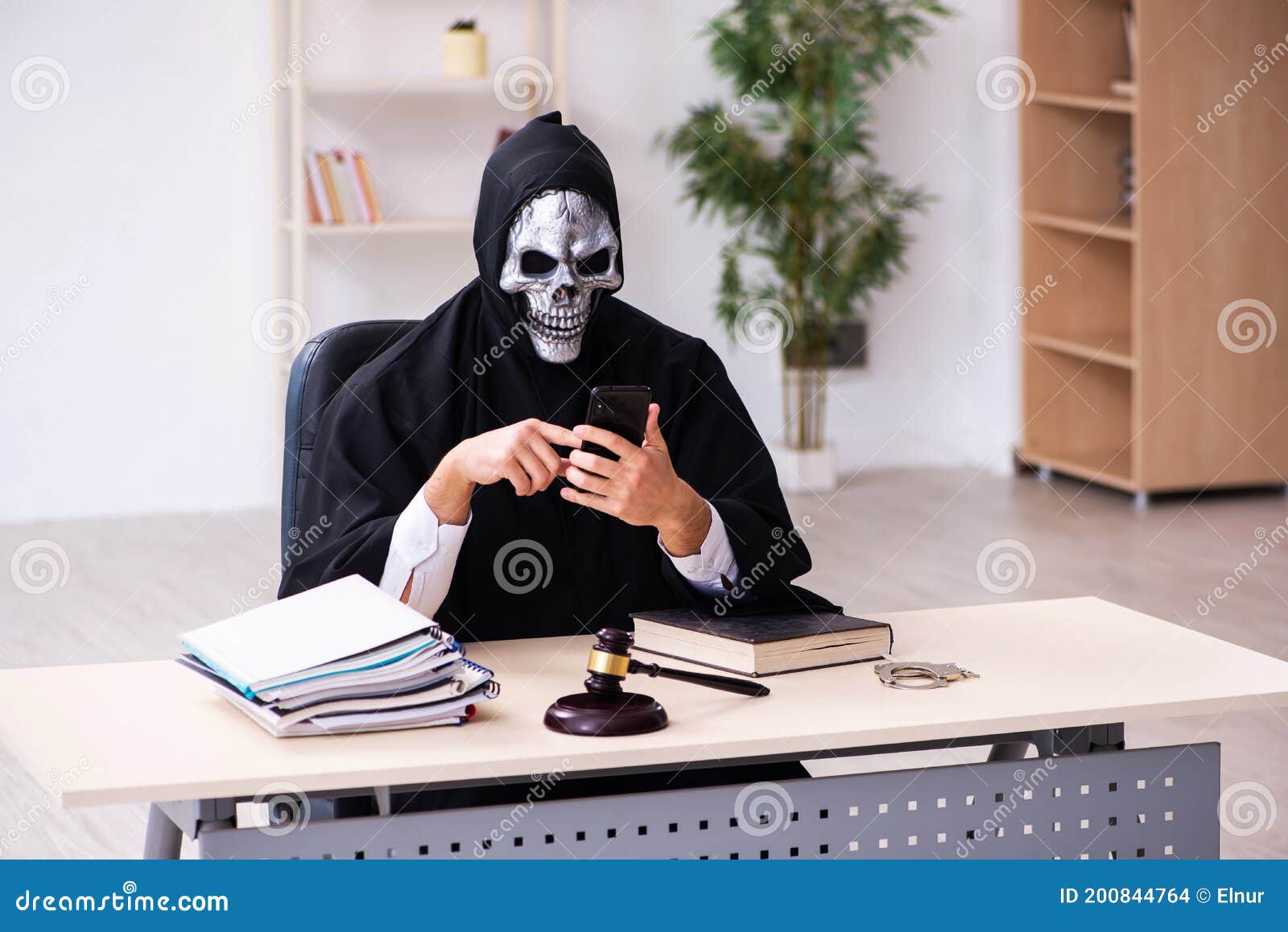 Demon Judge Working in the Courthouse Stock Photo - Image of punishment ...