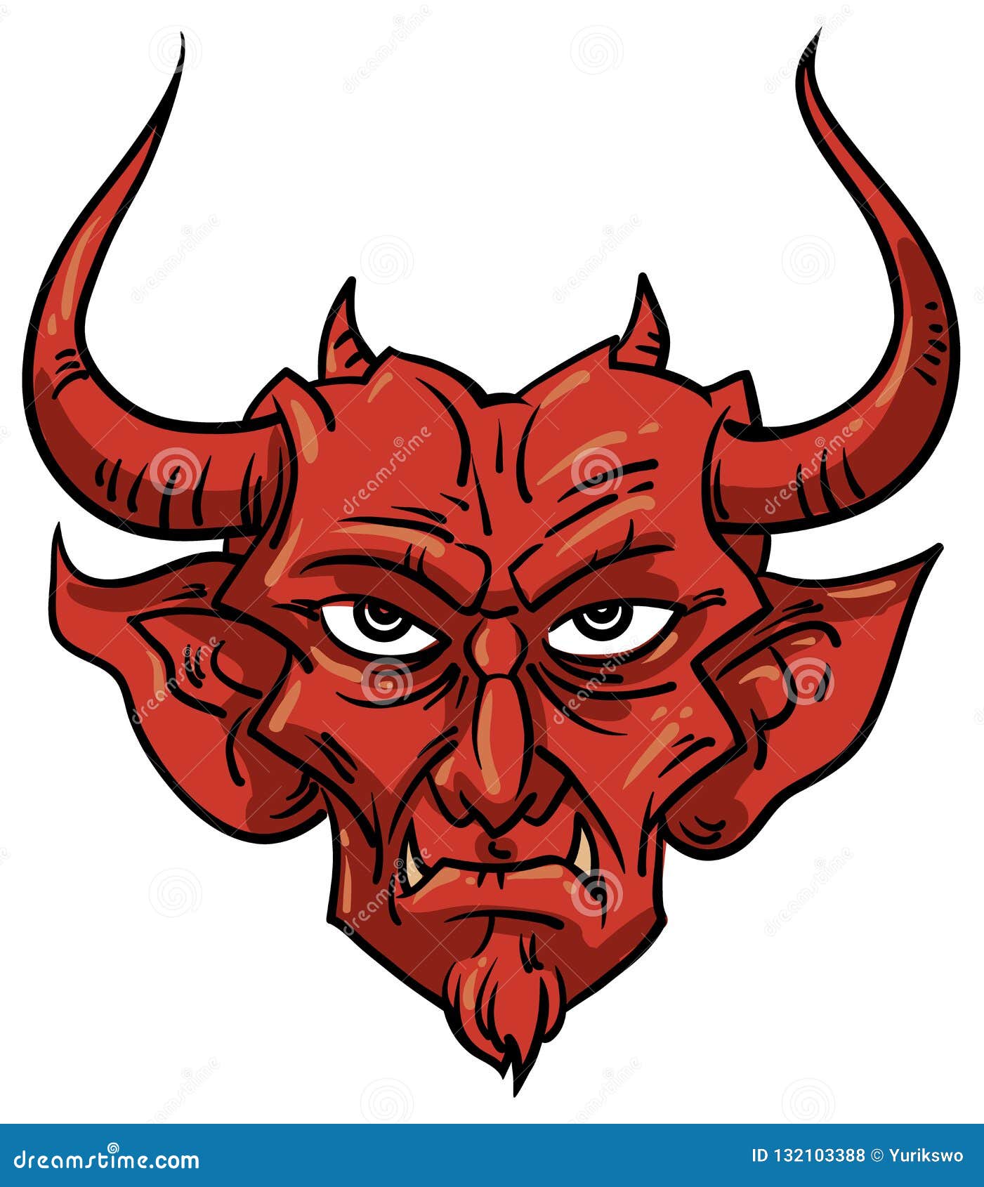 Demon mascot vector stock vector. Illustration of demon - 132103388