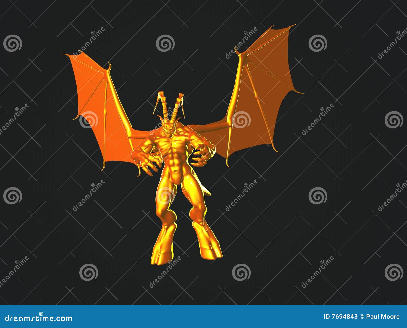 Demon Monster stock illustration. Illustration of fear - 7694843