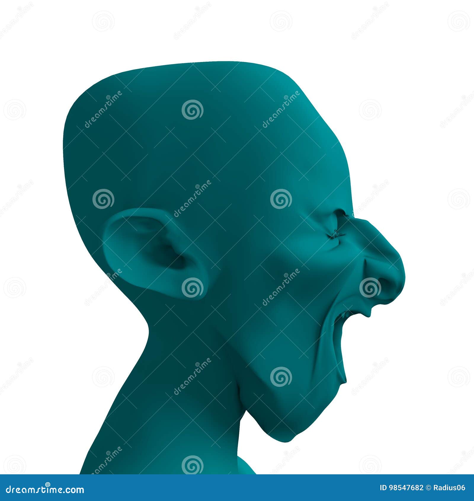 Demon or monster screaming stock illustration. Illustration of ...