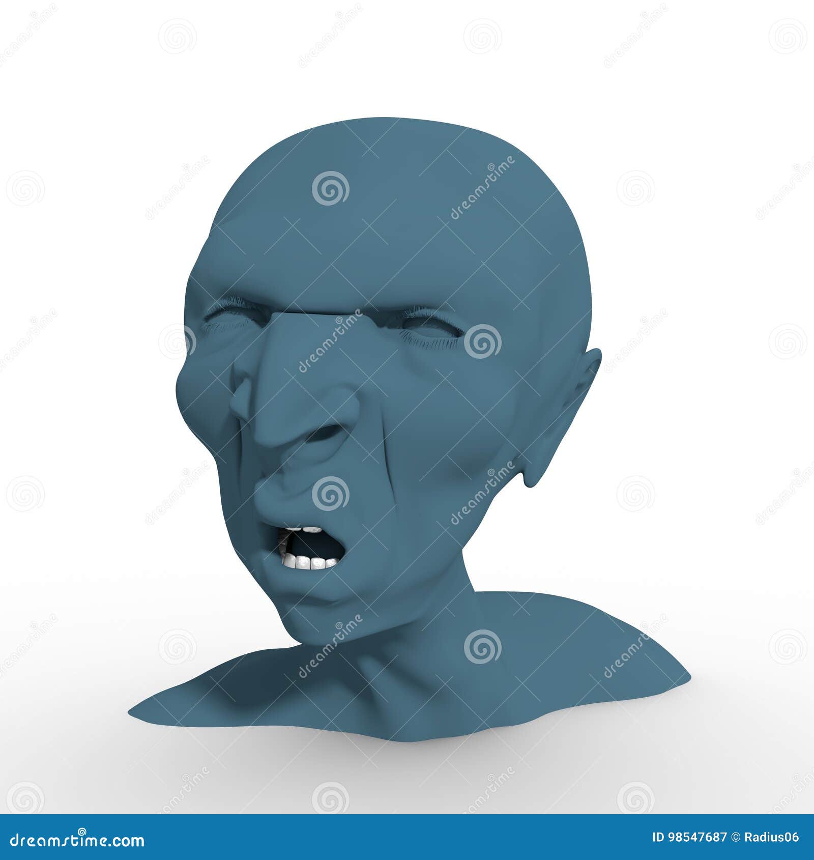 Demon or monster screaming stock illustration. Illustration of devil ...