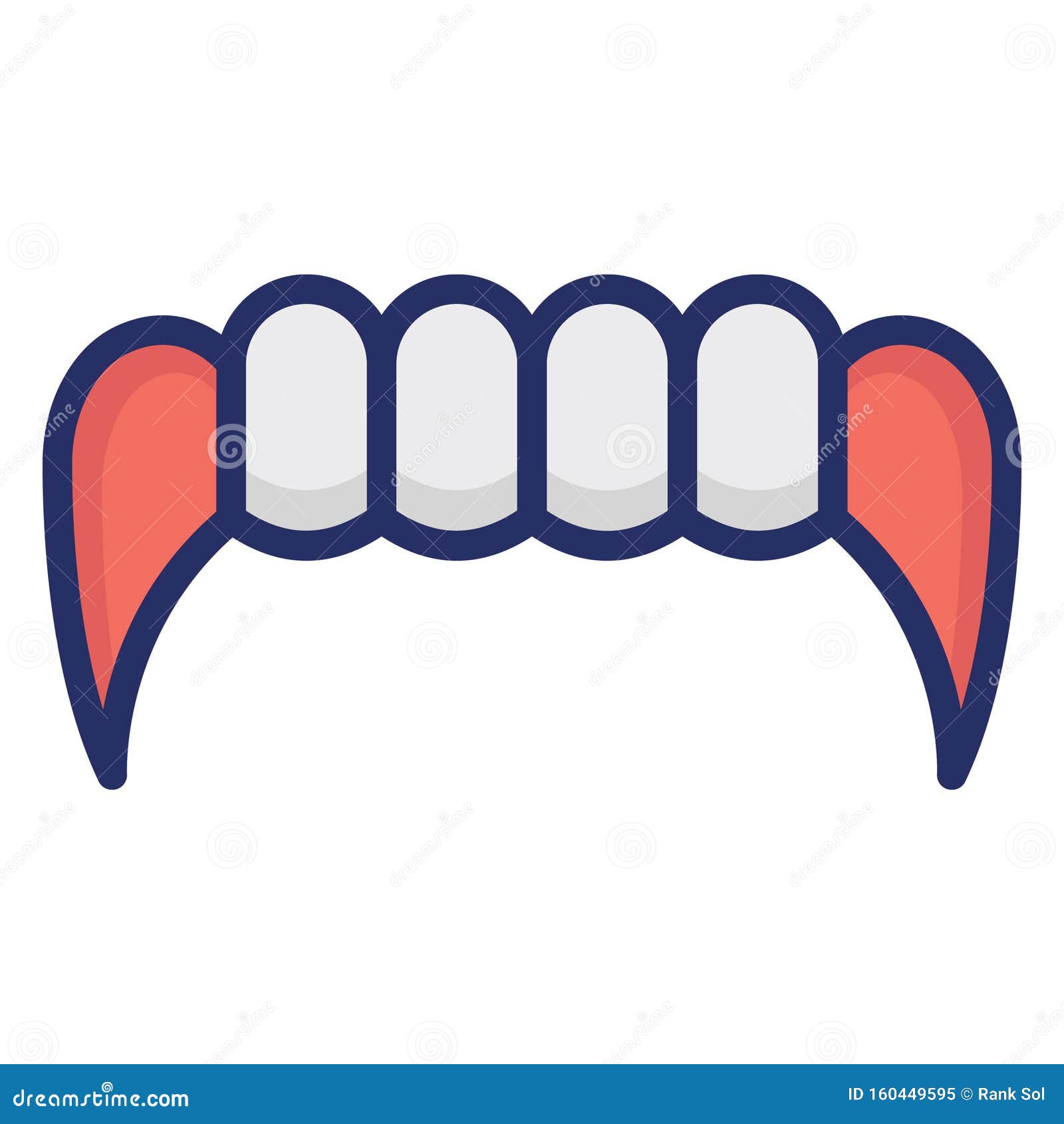 Demon Mouth Isolated Vector Icon Which Can Easily Modify or Edit Stock ...