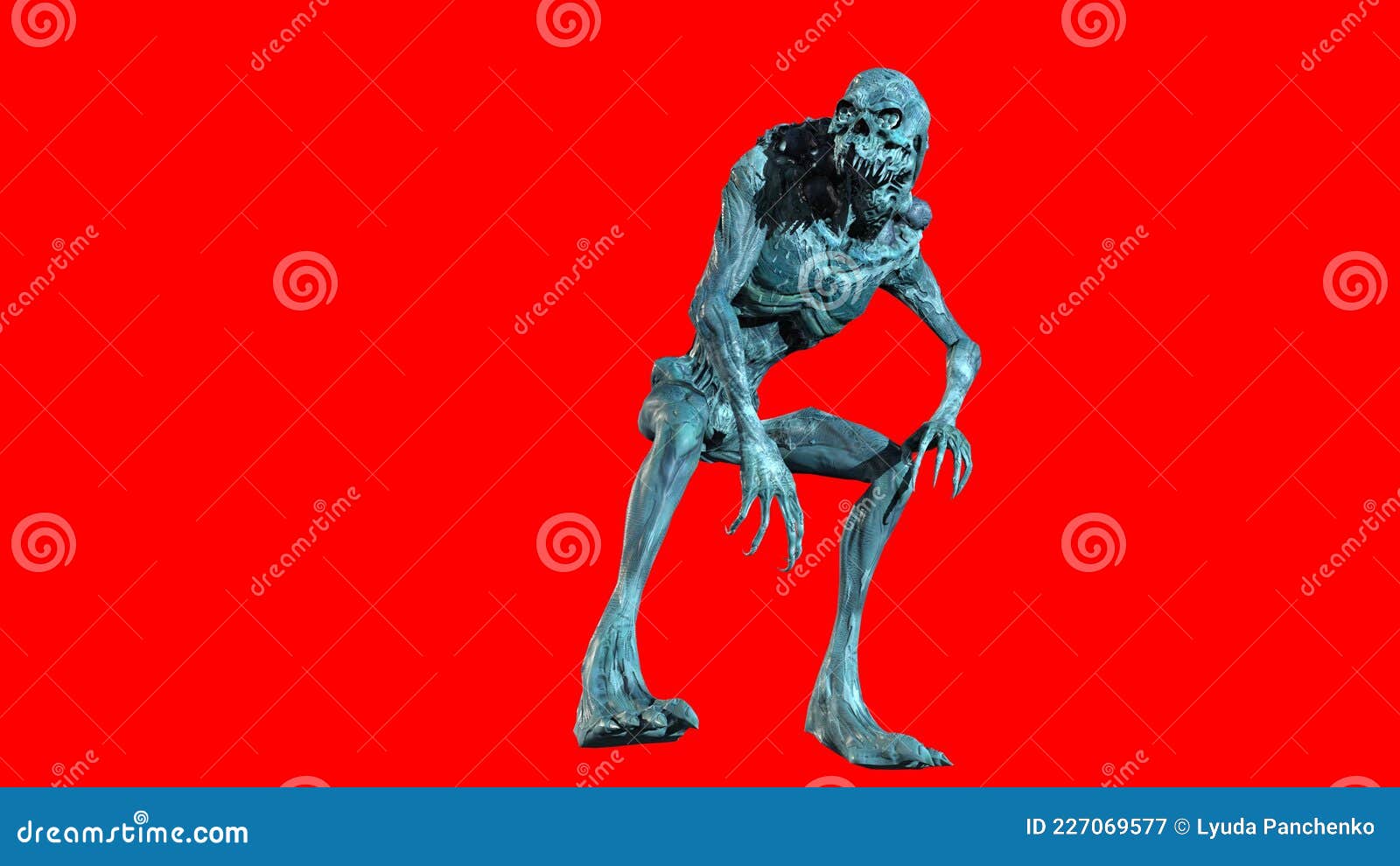 Demon Mythical Monster 3d Render Stock Illustration - Illustration of ...