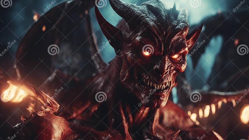 Demon in the Night the Demon Devil. Basic Gradients Used Stock ...