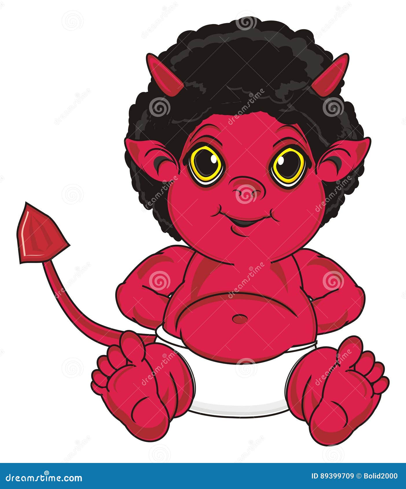 Demon sit and watch stock illustration. Illustration of watch - 89399709