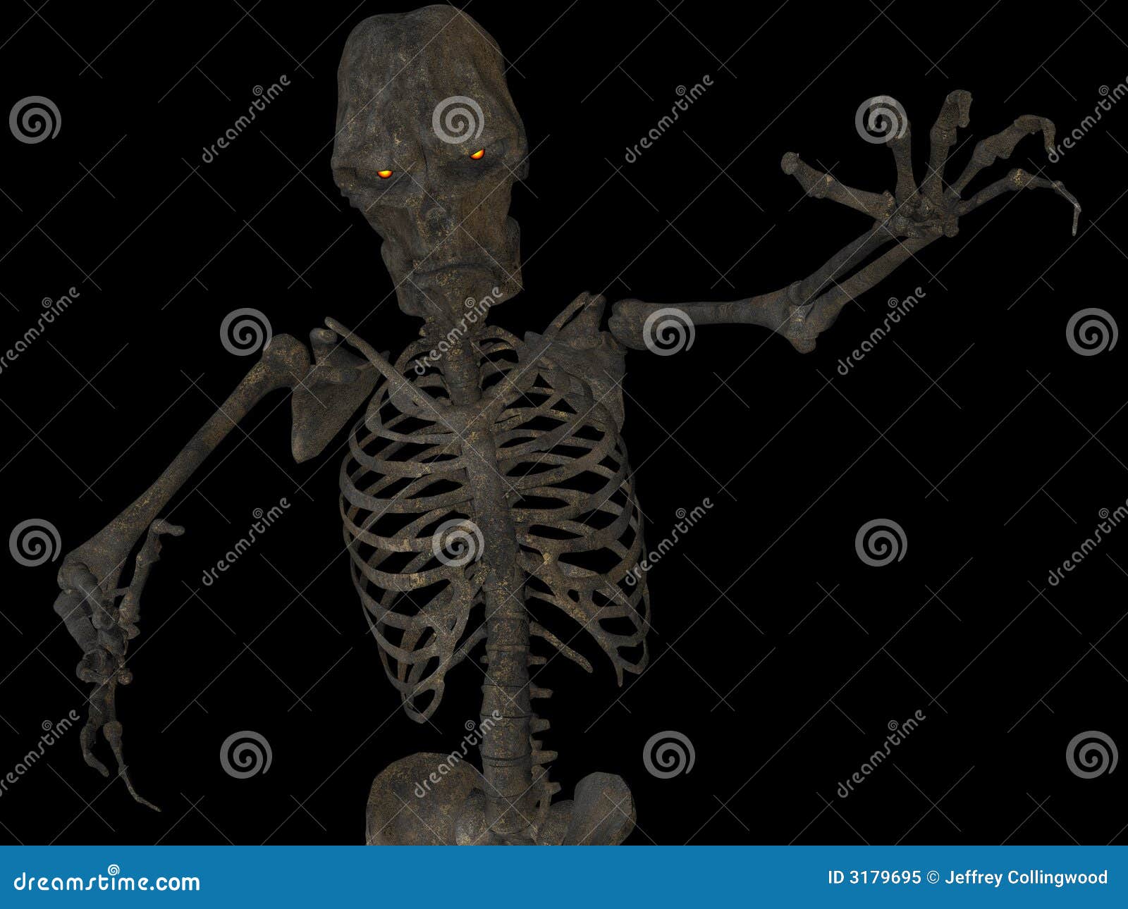 Demon Skeleton 3 stock illustration. Illustration of october - 3179695
