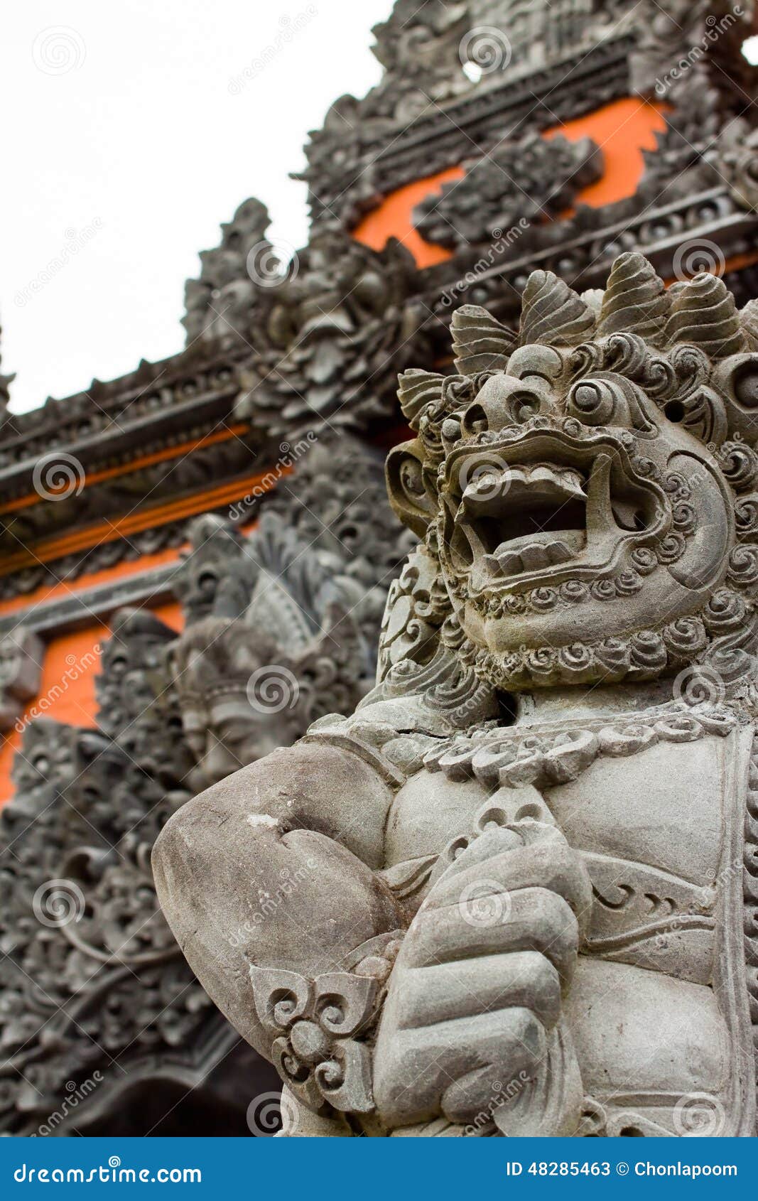 Demon statues stock image. Image of carving, asian, demon - 48285463