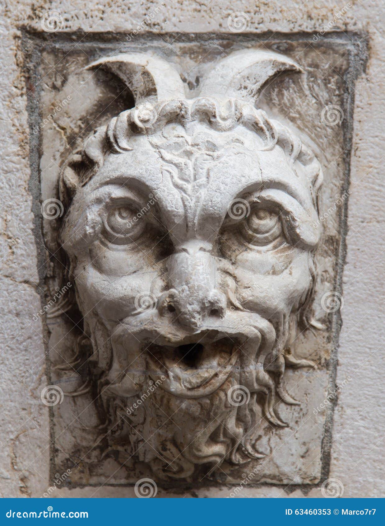 Demon in stone stock image. Image of horror, fantasy - 63460353