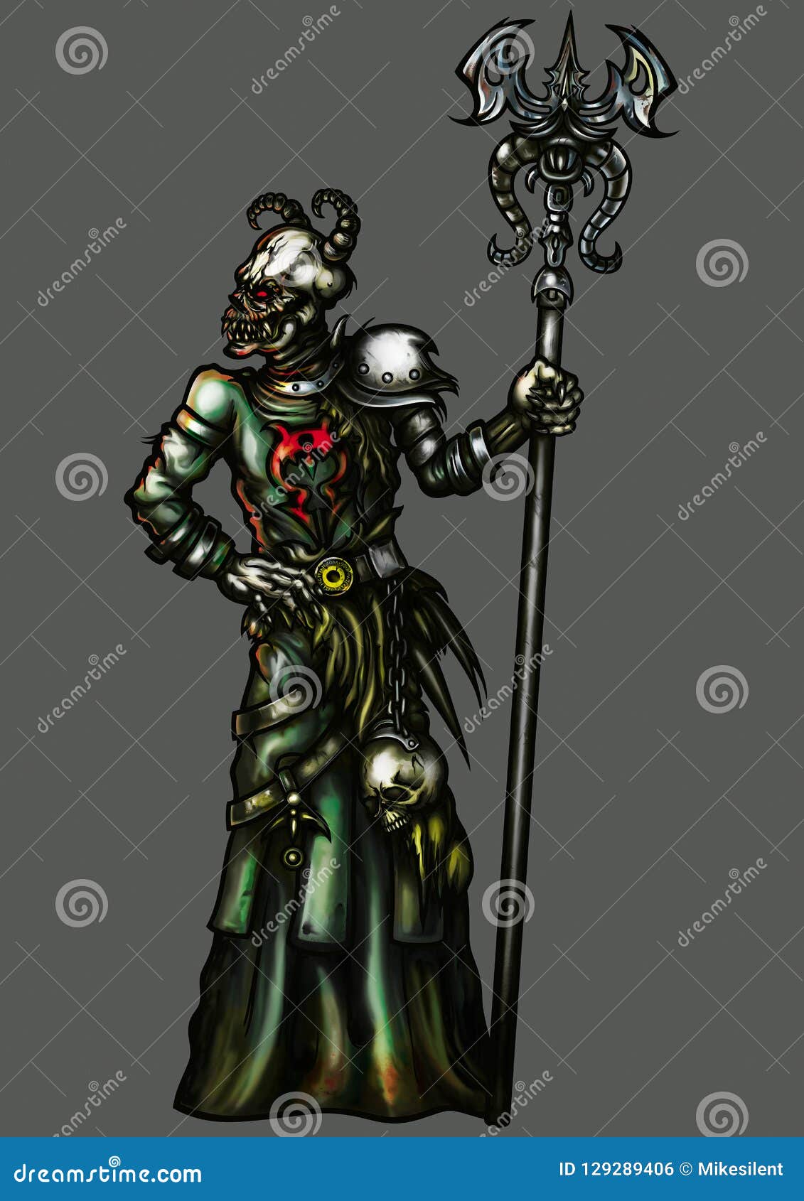 Demon wizard stock illustration. Illustration of magic - 129289406