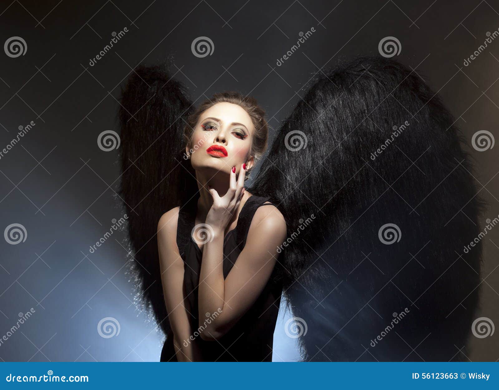 Demoness with Languid Expression on Her Face Stock Image - Image of ...