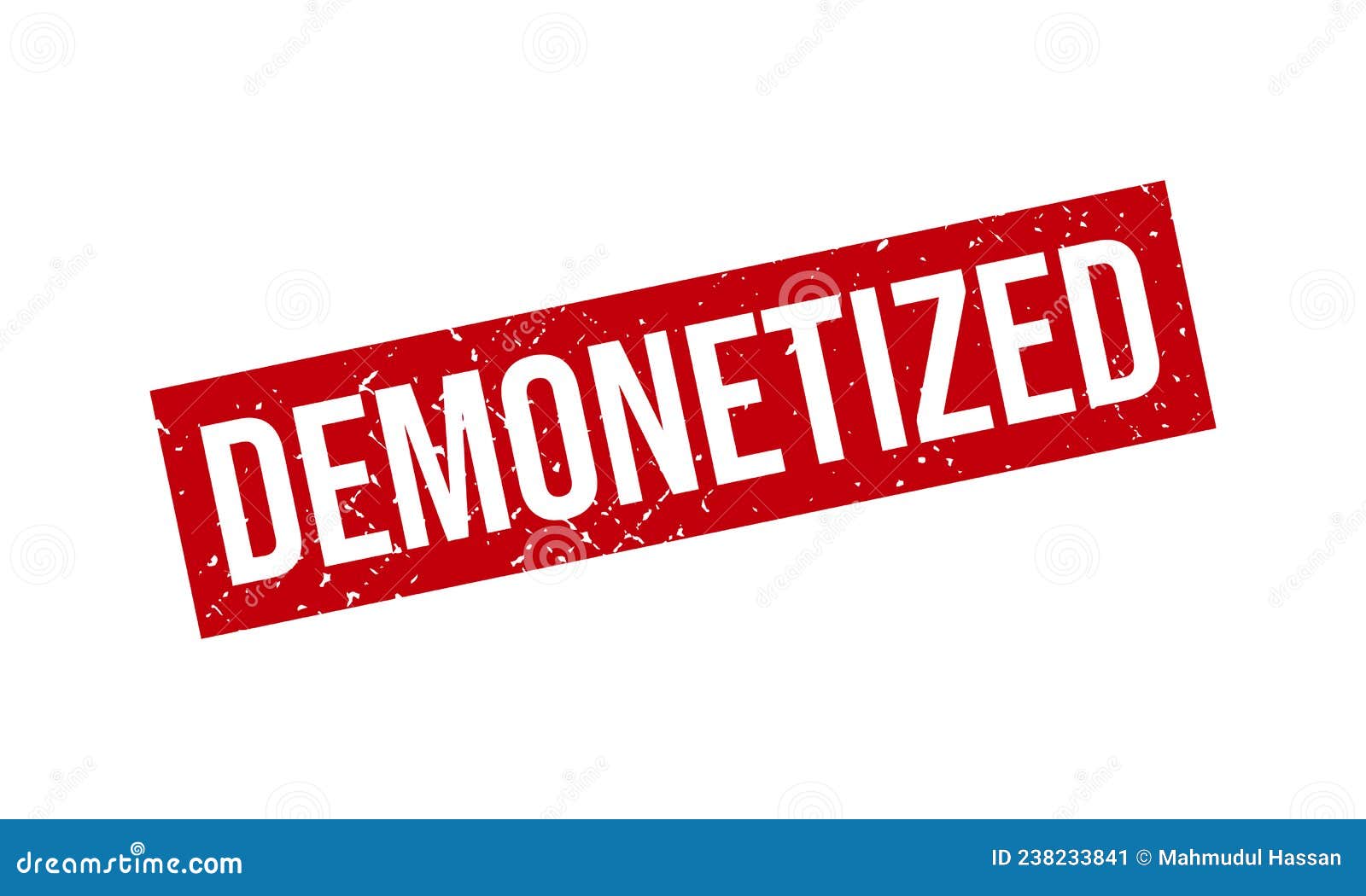 Demonetized Rubber Stamp. Demonetized Grunge Stamp Seal Vector ...