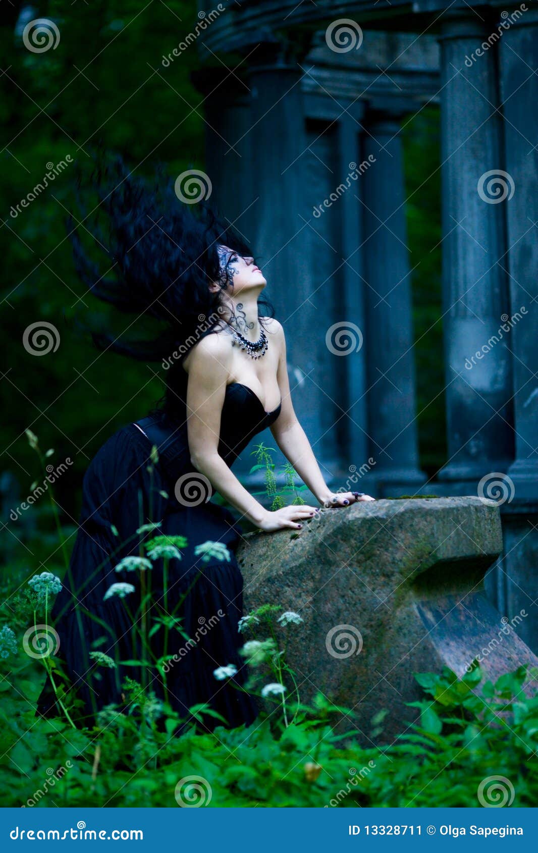 Demonic female creature stock image. Image of lonely - 13328711