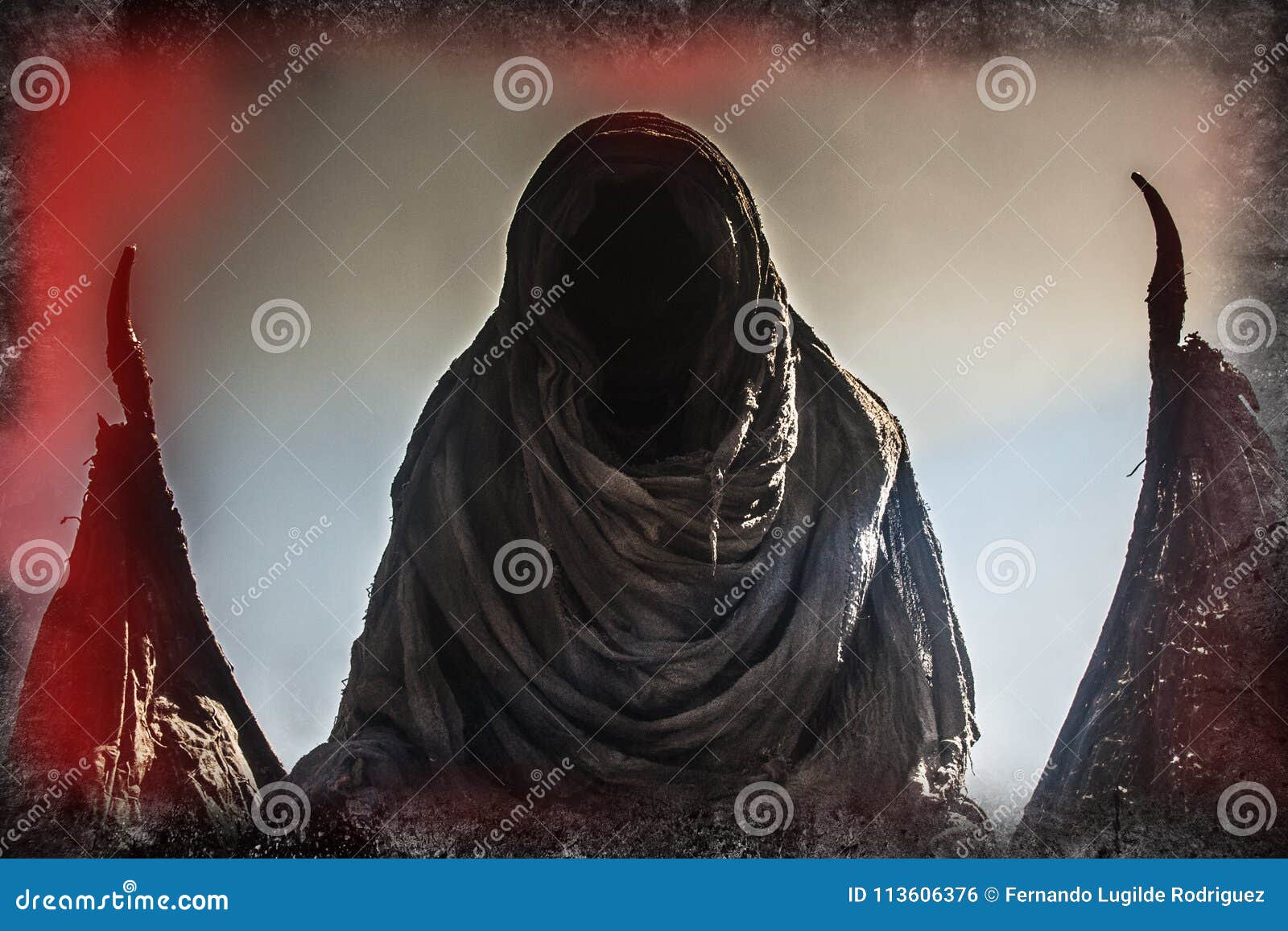 Demonic image stock photo. Image of burn, darkness, perplexity - 113606376