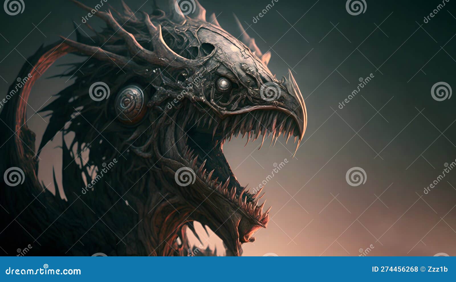 Demonic Nightmare Beast Covered with Sharp Thorns, Neural Network ...