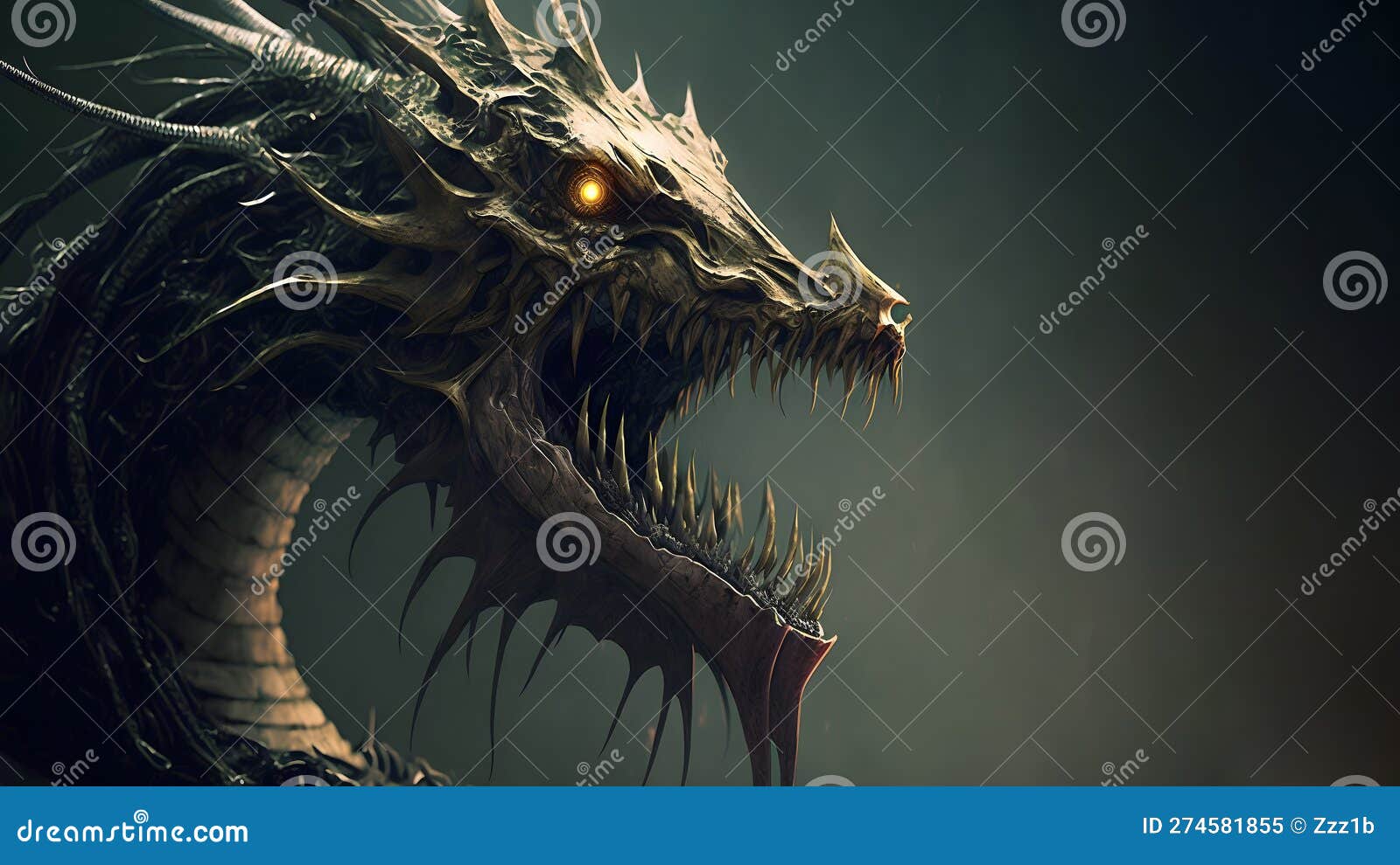 Demonic Nightmare Beast Covered With Sharp Thorns, Neural Network ...