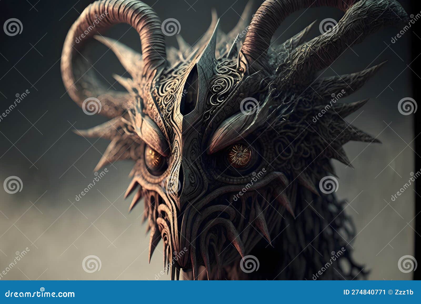 Demonic Nightmare Beast Covered With Sharp Thorns, Neural Network ...