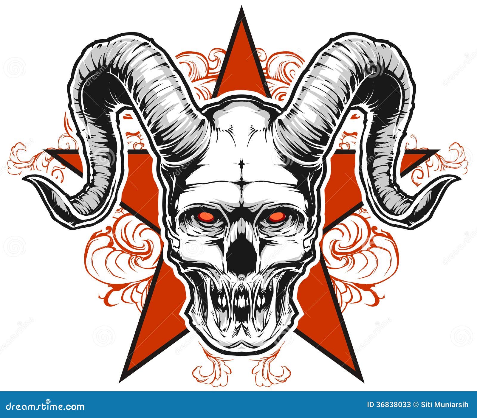 Demonio ilustración del vector. Ilustración de freestyle - 36838033