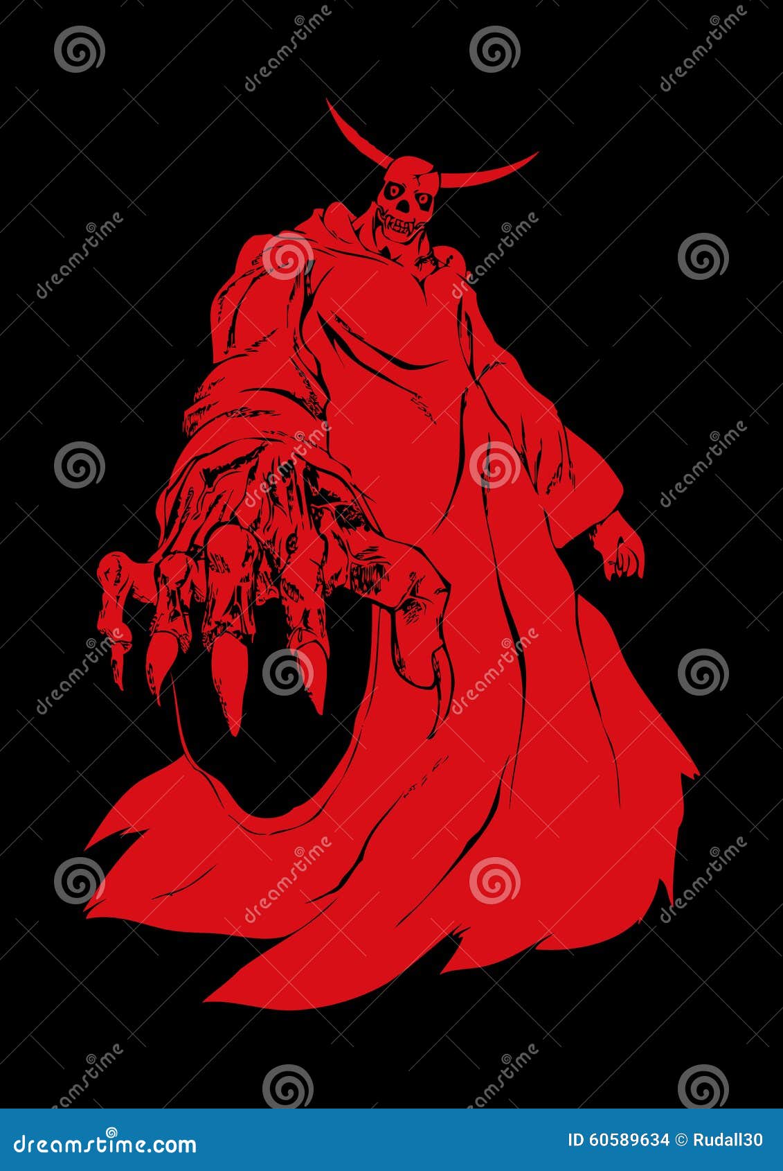 Demonio ilustración del vector. Ilustración de diablo - 60589634