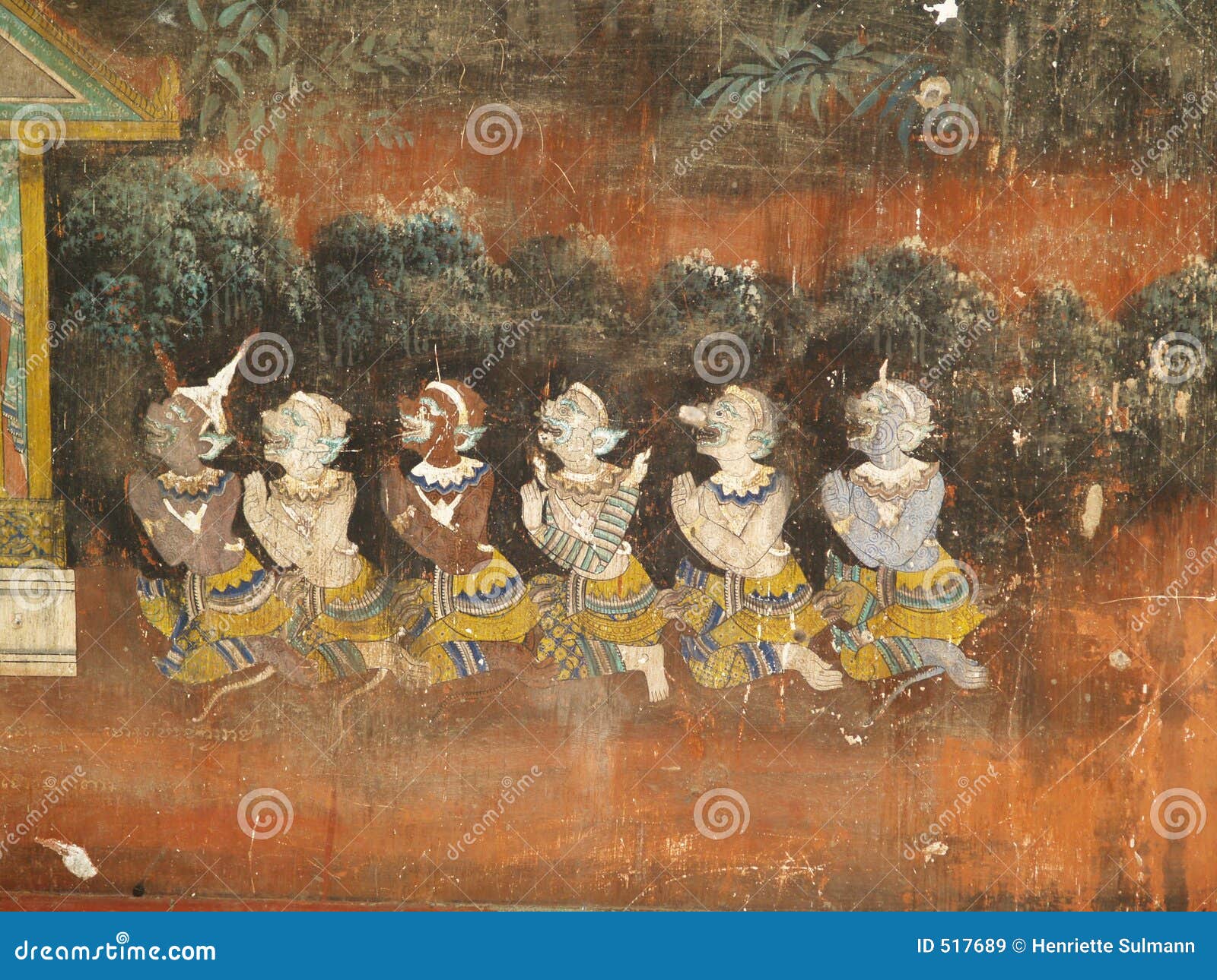 Demons dancing stock image. Image of heritage, painting - 517689