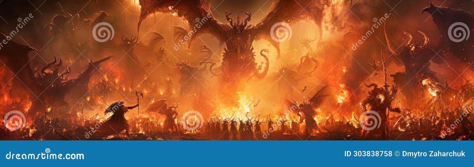 Infernal Hellish Futuristic Background. Royalty-Free Cartoon ...